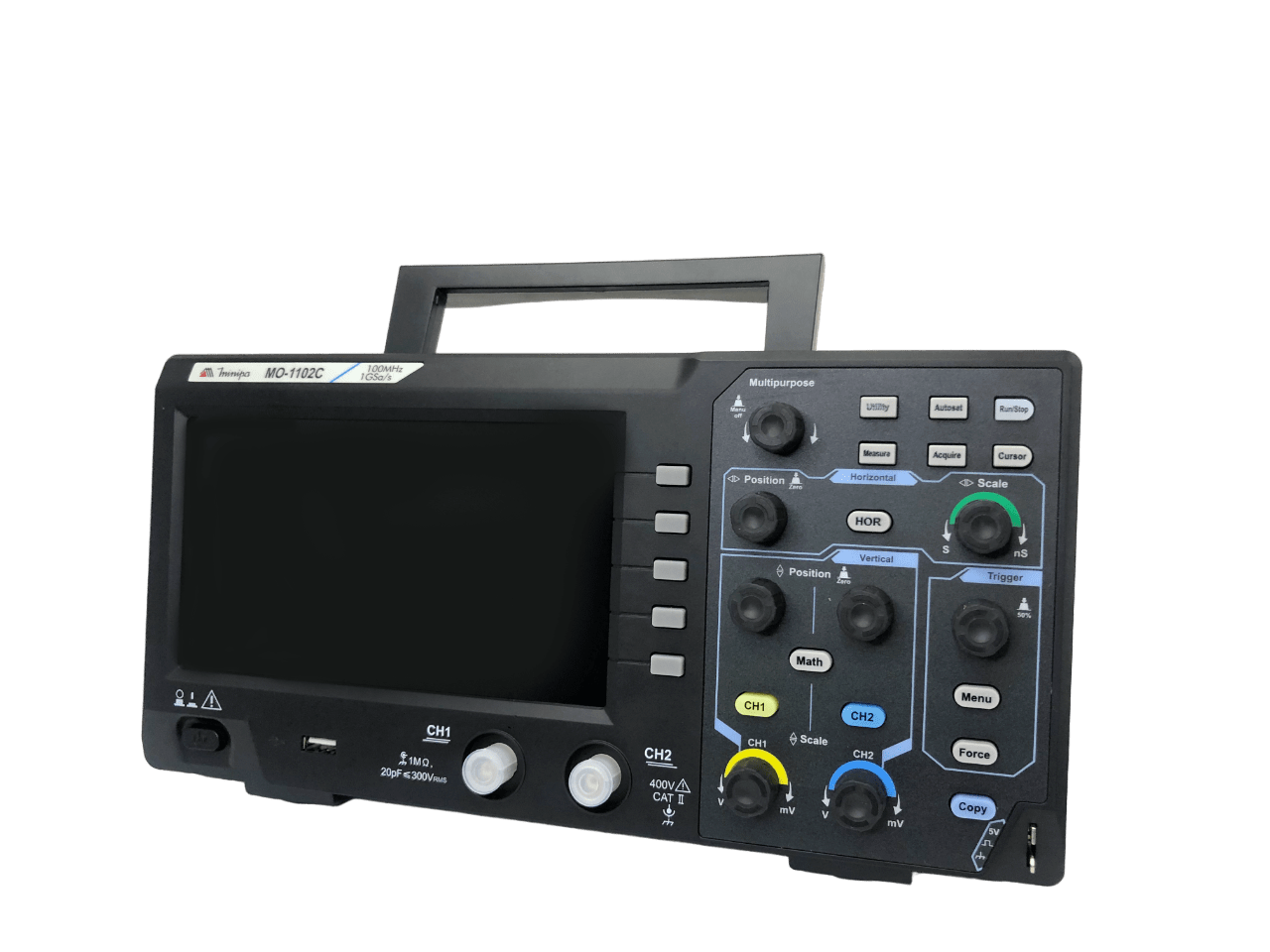 Osciloscópio 100MHz 2 canais, 1GS/s Minipa - MO-1102C